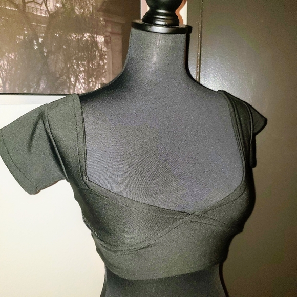 Custom Tops Custom Ultra Sexy Black Crop Top Poshmark